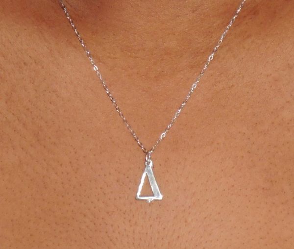 Delta Greek Letter Pendant Necklace