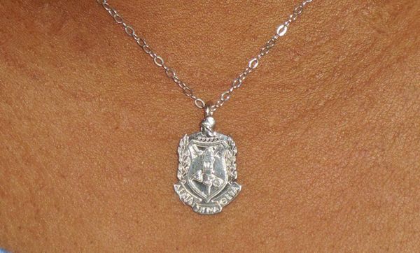Delta Minerva Shield Pendant Necklace