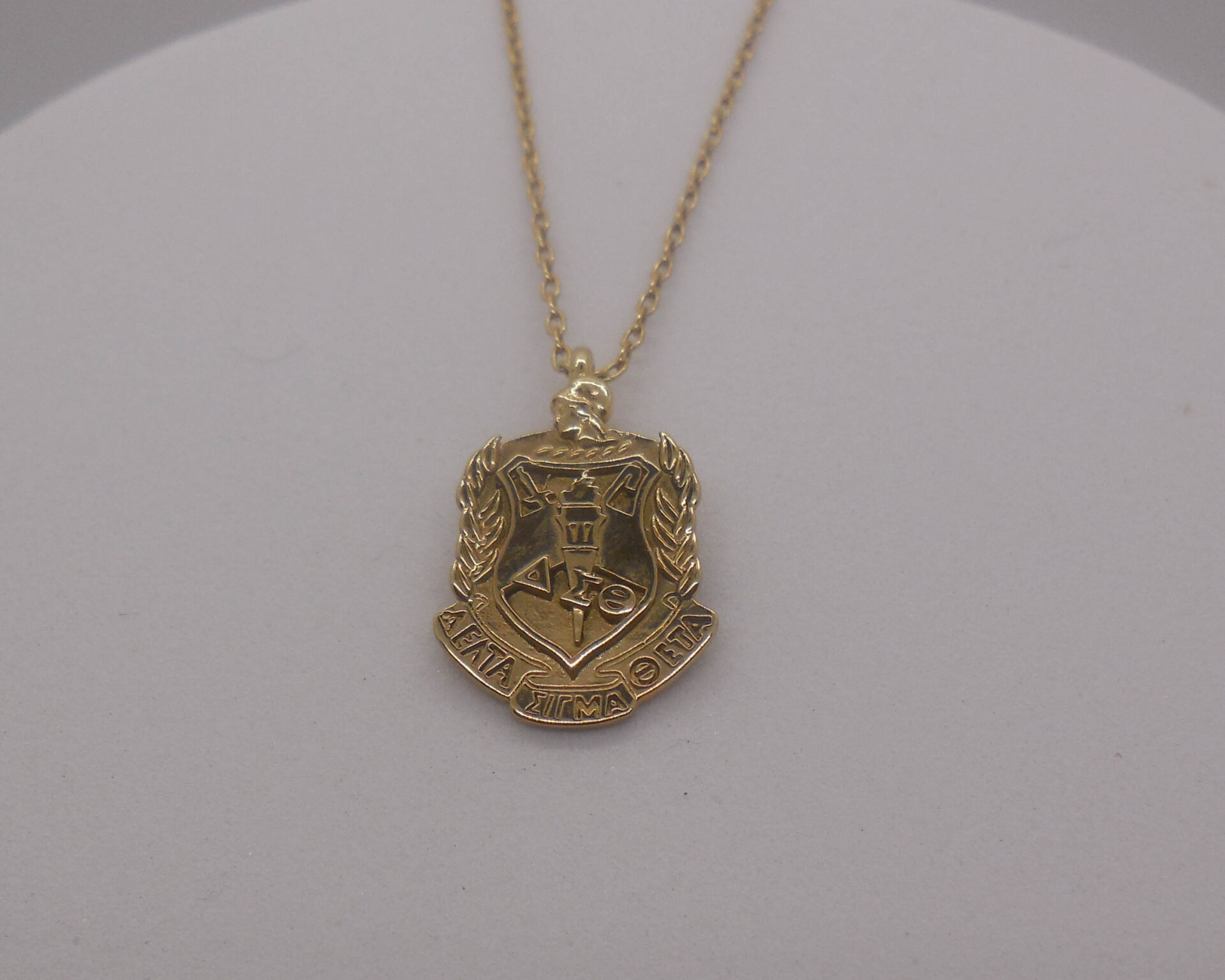 Delta Minerva Shield Pendant Necklace