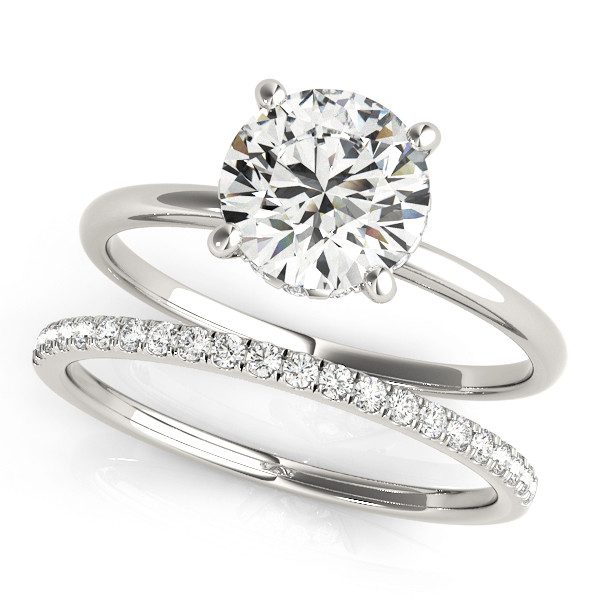 Alluring and Classic Diamond Matching Wedding Band