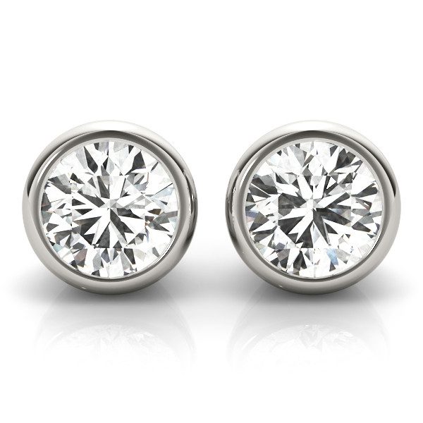 Brilliant Round Halo Diamond Solitaire Studs
