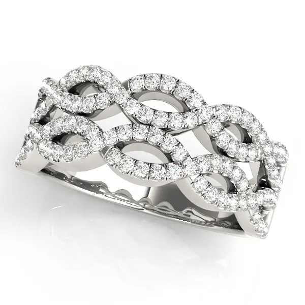 Charming Two Row Diamond Infinity Band