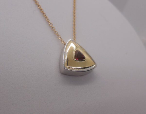 Delta Pyramid Symbol Red Ruby Pendant