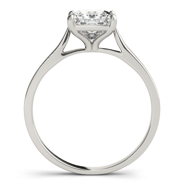Engagement Ring with Princess Diamond Center Stone